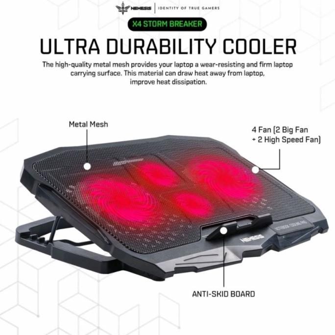 Jual NYK NEMESIS X4 / X 4 STORM BREAKER GAMING COOLING PAD / COOLING ...