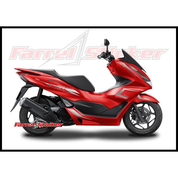 Jual TERBARU STIKER PCX STICKER STRIPPING PCX 160 MERAH CT 02 ...