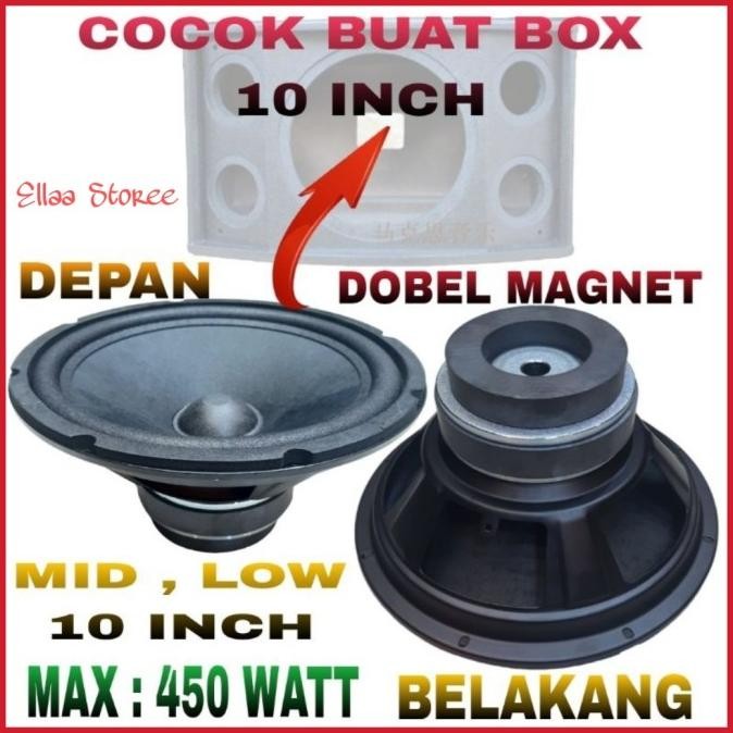 Jual ori - speaker component 10 inch model bmb double magnet 450 watt,import - 3r | Shopee Indonesia