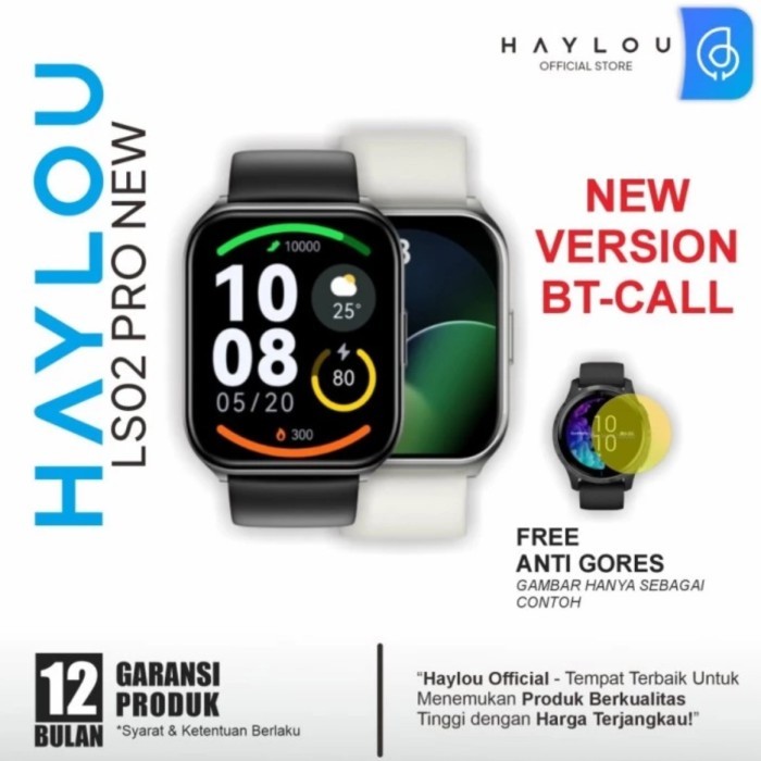 Jual Haylou Watch 2 Pro Smartwatch IP68 SpO2 1.85" Display LS02 Pro ...
