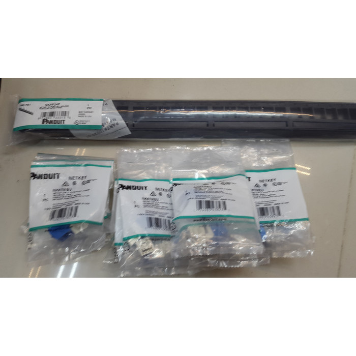 Jual Patch panel 24 port panduit netkey cat 6 komplit set modular ...
