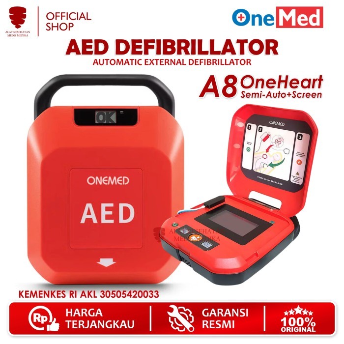 Jual Portable Defibrillator Onemed Oneheart AED A8 Semi Auto + Screen ...