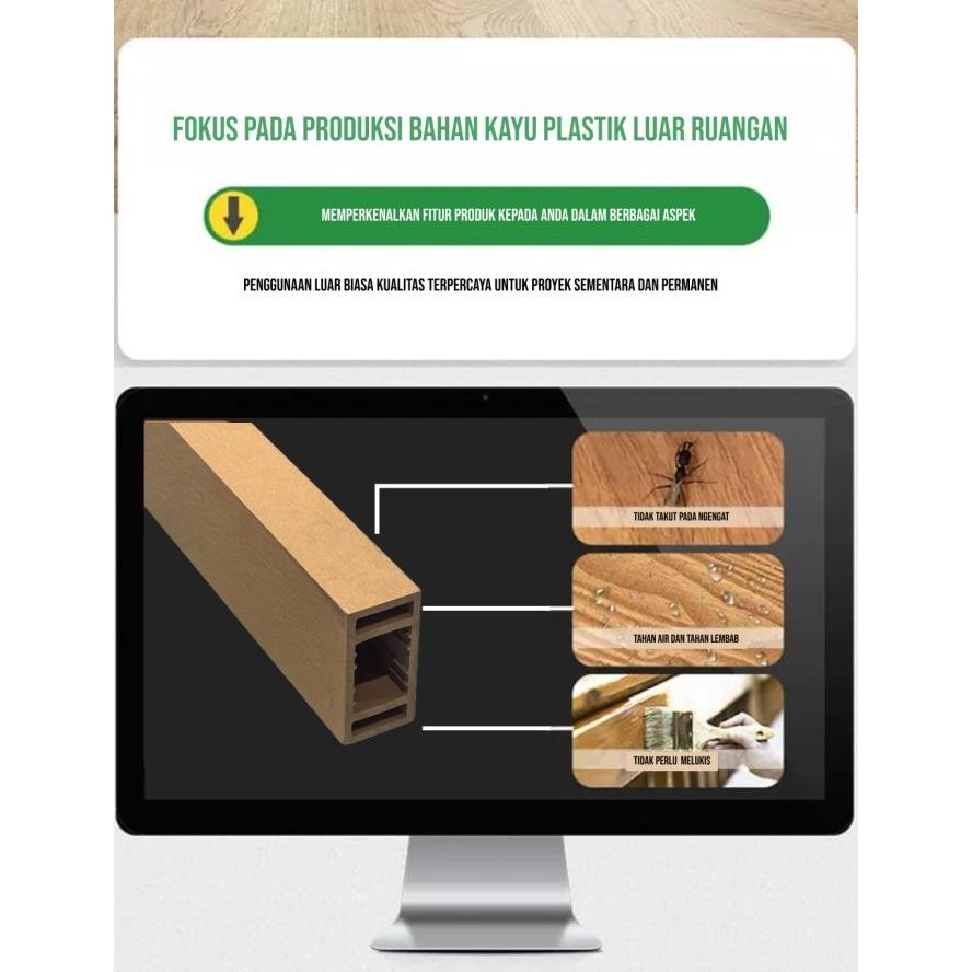 Jual LAIV Partisi Hollow Outdoor WPC Kisi Kisi Partisi Plafon Kanopi ...