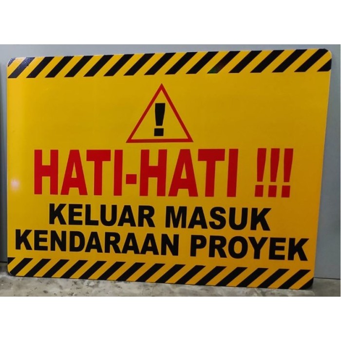 Jual Rambu Hati-Hati Keluar Masuk Kendaraan Proyek Ii 60Cm X 80Cm, Plat ...