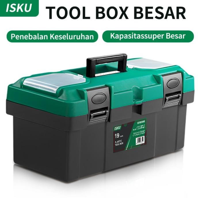 Jual Isku Tool Box Besar Plastik Ukuran 14 Inch Toolbox Original Dan ...