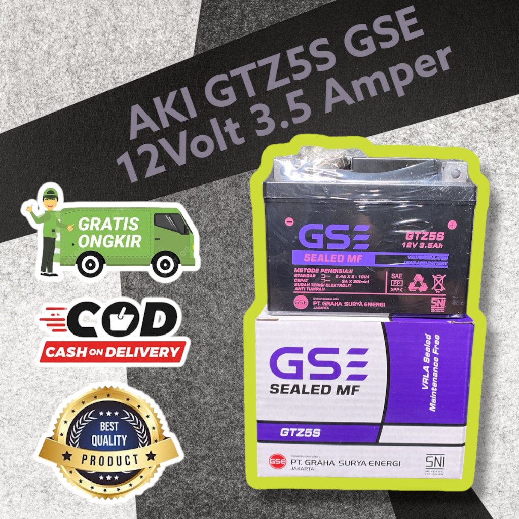 Jual Aki Motor Honda CS1 GTZ5S GS E Accu Kering MF | Shopee Indonesia