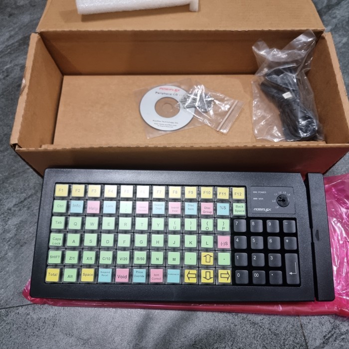 Jual TERBARU Posiflex KB6600 Programmable POS Keyboard KB-6600 NEW BISA ...