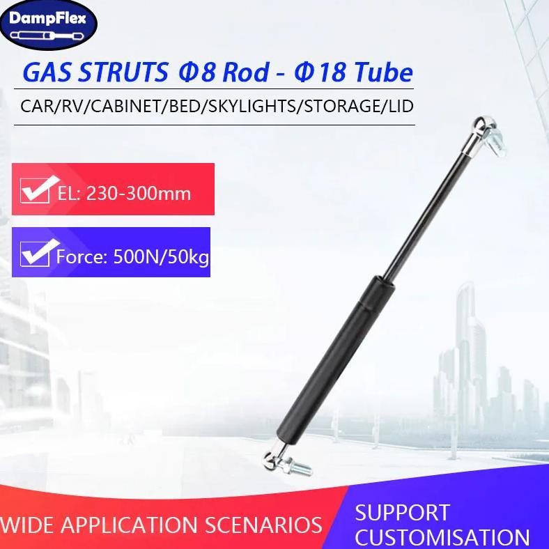 Jual 1pc 500n 230-300mm gas struts ball joint shock absorbers gas ...