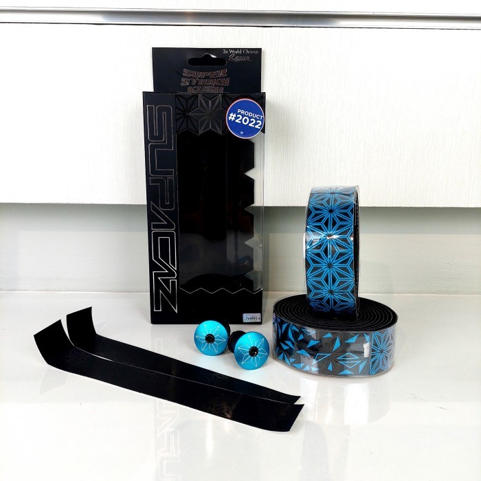 Jual Bar Tape Supacaz Super Sticky Kush Star Fade Neon Blue Original ...