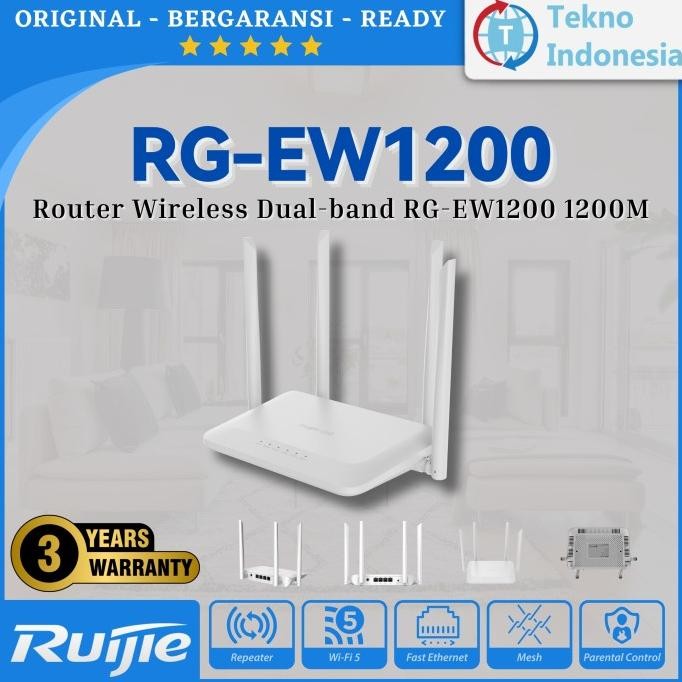 Jual Ruijie Reyee RG EW1200 Dual Band Wireless Mesh WiFi Router 1200M ...