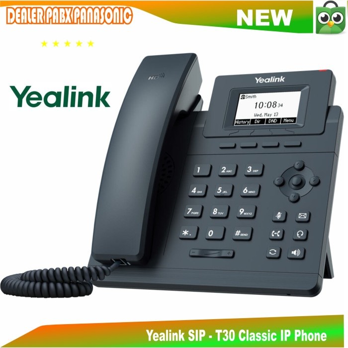 Jual Yealink SIP-T30 Entry Level IP Phone [non PoE] + Adaptor | Shopee Indonesia