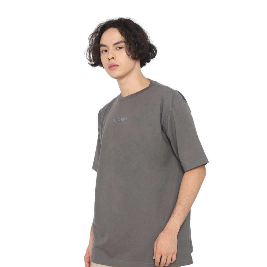 Jual Erigo T-Shirt Oversize Brodryck Dark Grey - Kaos Oversize Unisex | Shopee Indonesia