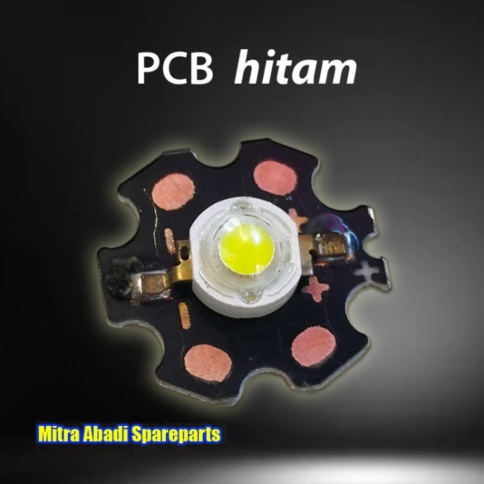 Jual HPL 1W/High Power LED 1 Watt HSLH White/Putih + PCB Heatsink Star ...