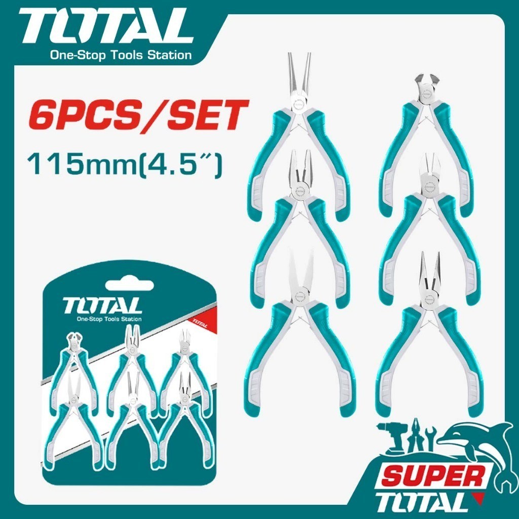 Jual 【TOTAL】6 Pcs Set Tang Mini/6 Pcs Mini Pliers Set THT1K0511 ...