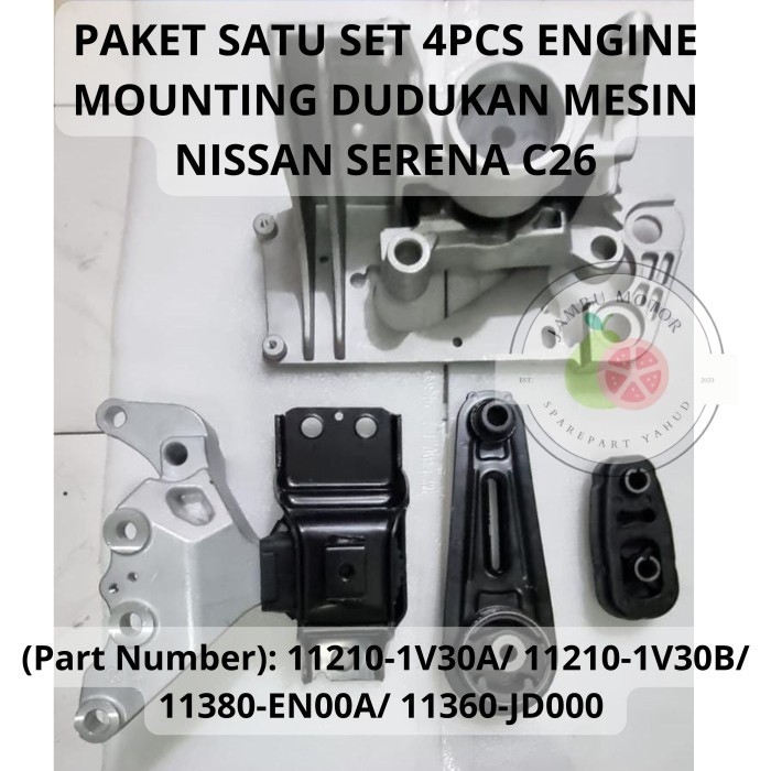 Jual ENGINE MOUNTING DUDUKAN MESIN NISSAN SERENA C26 SET 4 PIECE 11210 ...