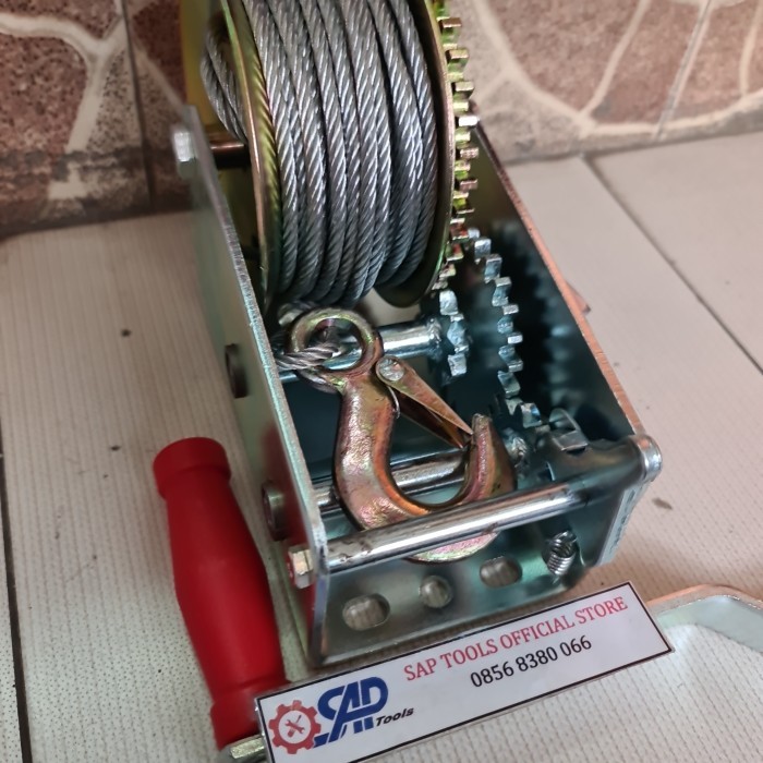 Jual Hand Winch 2000 Lbs Manual Katrol Gear 1000 Kg Steel 1Ton Ready ...