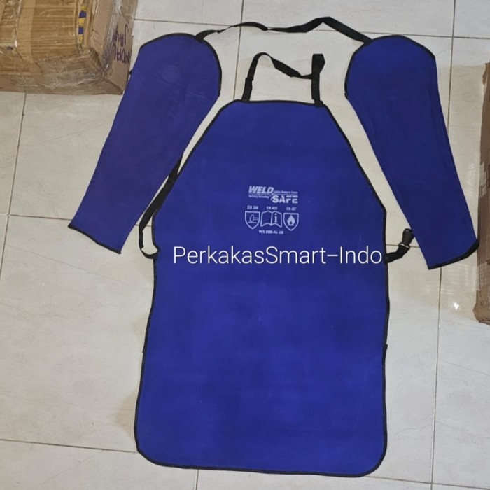 Jual WELDSAFE apron las kulit set lengan dada PREMIUM GERMANY QUALITY ...