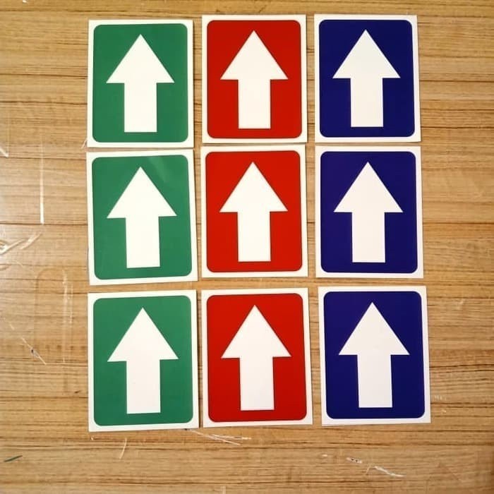 Jual Sign Stiker ANAK PANAH WARNA / Stiker Panah Merah Hijau 5 X 7.5 CM ...