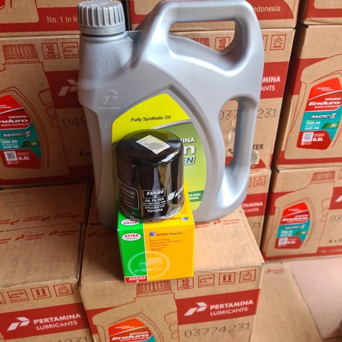 Jual PAKET GANTI OLI DAN FILTER AGYA CALYA FASTRON ECOGREEN 0W-20 3,5 L ...