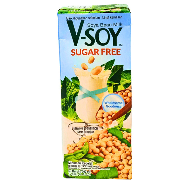Jual S23478 V-SOY ORIGINAL SUGAR FREE SUSU UHT SOYA 200ML MAJU BERSAMA ...