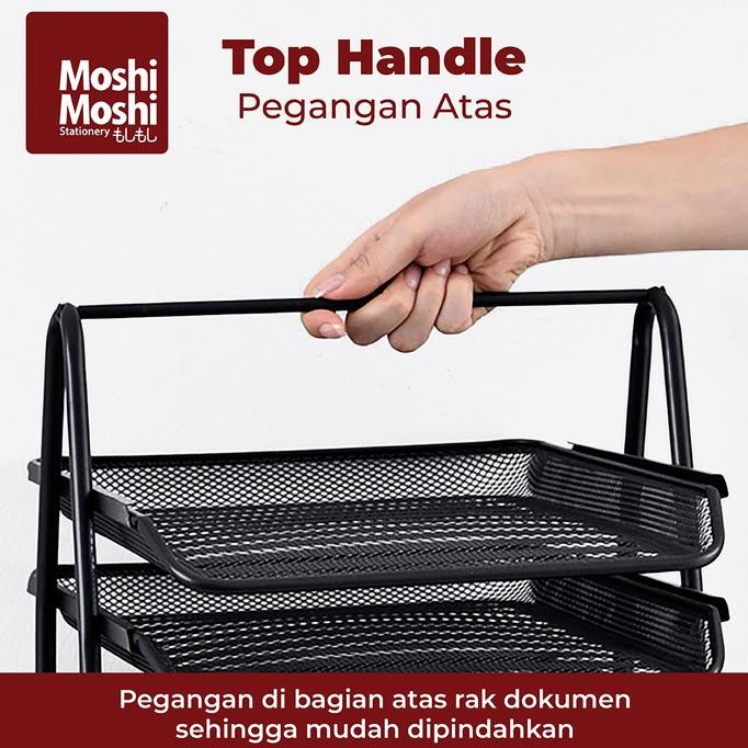 Jual Document Tray Desk Storage Rak Kertas File Dokumen 2 Susun Jaring ...