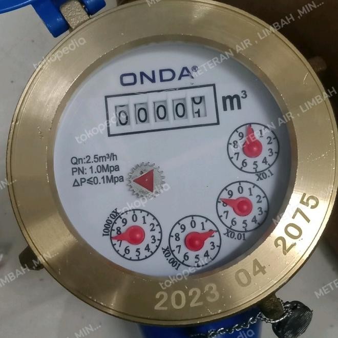 Jual Jual Water Meter Onda 1/2 Inch / Meteran Air Onda 1/2 Inch Dn 15 ...