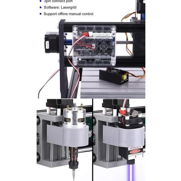 Jual Mesin Cnc Router 3018 Pro Cutting Laser 2500Mw Mesin Cnc Pcb ...