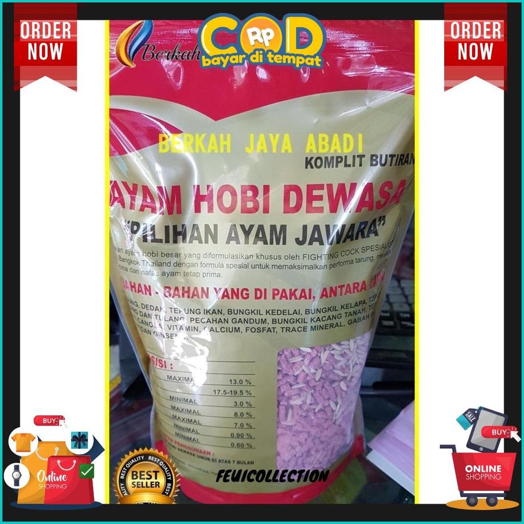 Jual Makanan / Pakan Ayam Hobi Hi Pro Vite / Hi-Pro-Vite 1 Kg Gingseng ...