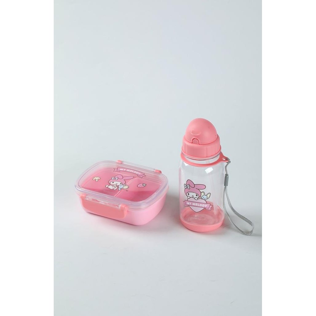 Jual Promo Miniso X Sanrio Kotak Tempat Makan Set My Melody Kuromi Bento Box & Botol Minum Set ...