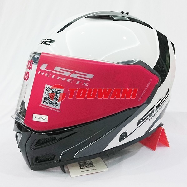 Jual Helm LS2 FF324 Metro Evo Rapid Gloss White Black | Shopee Indonesia