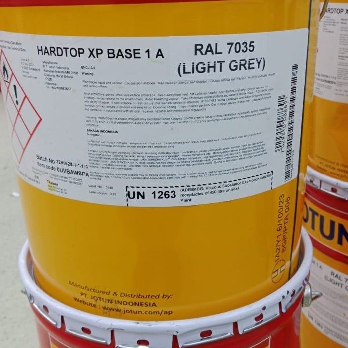 Jual Safety Data Sheet Jotun Hardtop XP RAL 7035 (Light Grey) | Shopee ...