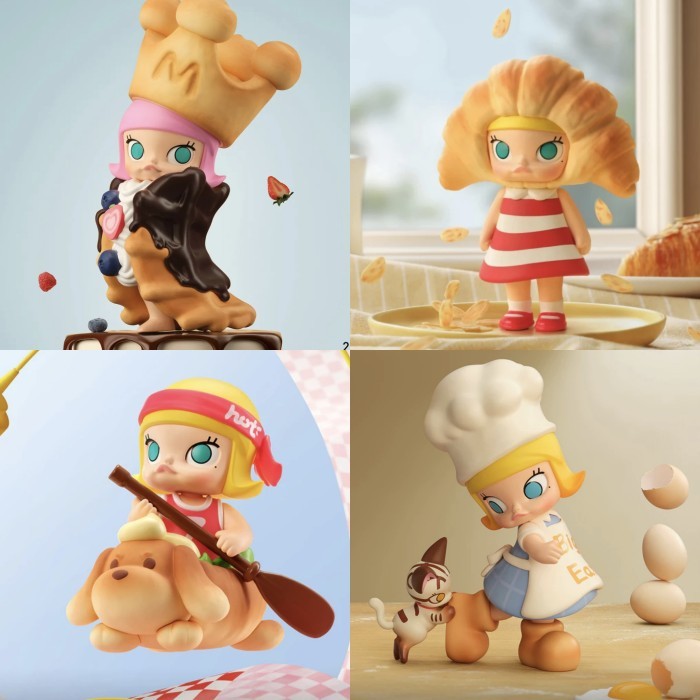 Jual pop mart molly carb lover - molly yummy breadshoes,waffle,molly ...