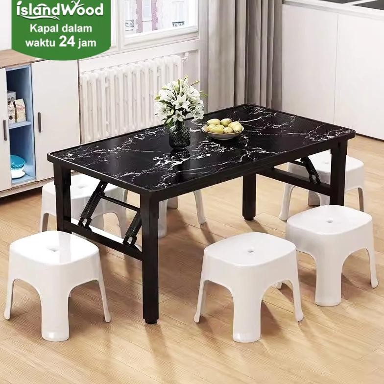 Jual Meja Makan Set 4 Kursi Meja Makan Aesthetic Meja Makan Minimalis Meja Makan Kayu Marmer ...