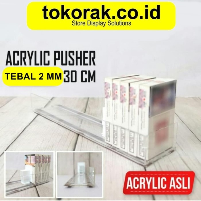 Jual TERBARU RAK ROKOK ACRYLIC PUSHER 30CM OTOMATIS TOKO MINIMARKET ...