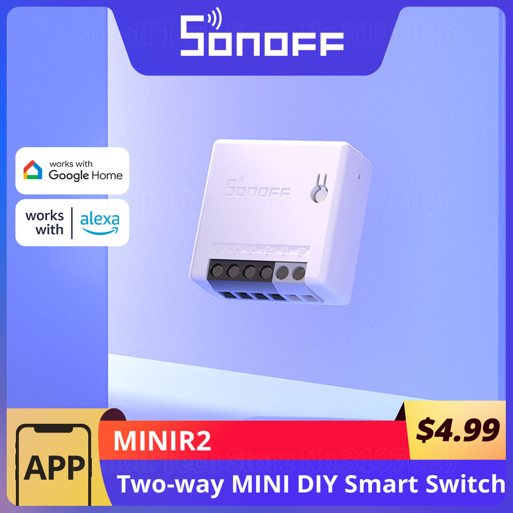 Jual SONOFF MINIR2 Two-way DIY Smart Wifi Switch Small Body | Shopee ...