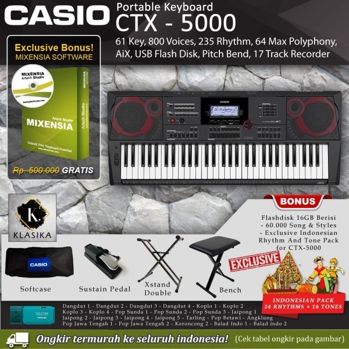 Jual Keyboard Casio CTX-5000 + Stand / CT-X5000 / CTX5000 (diatas psr ...