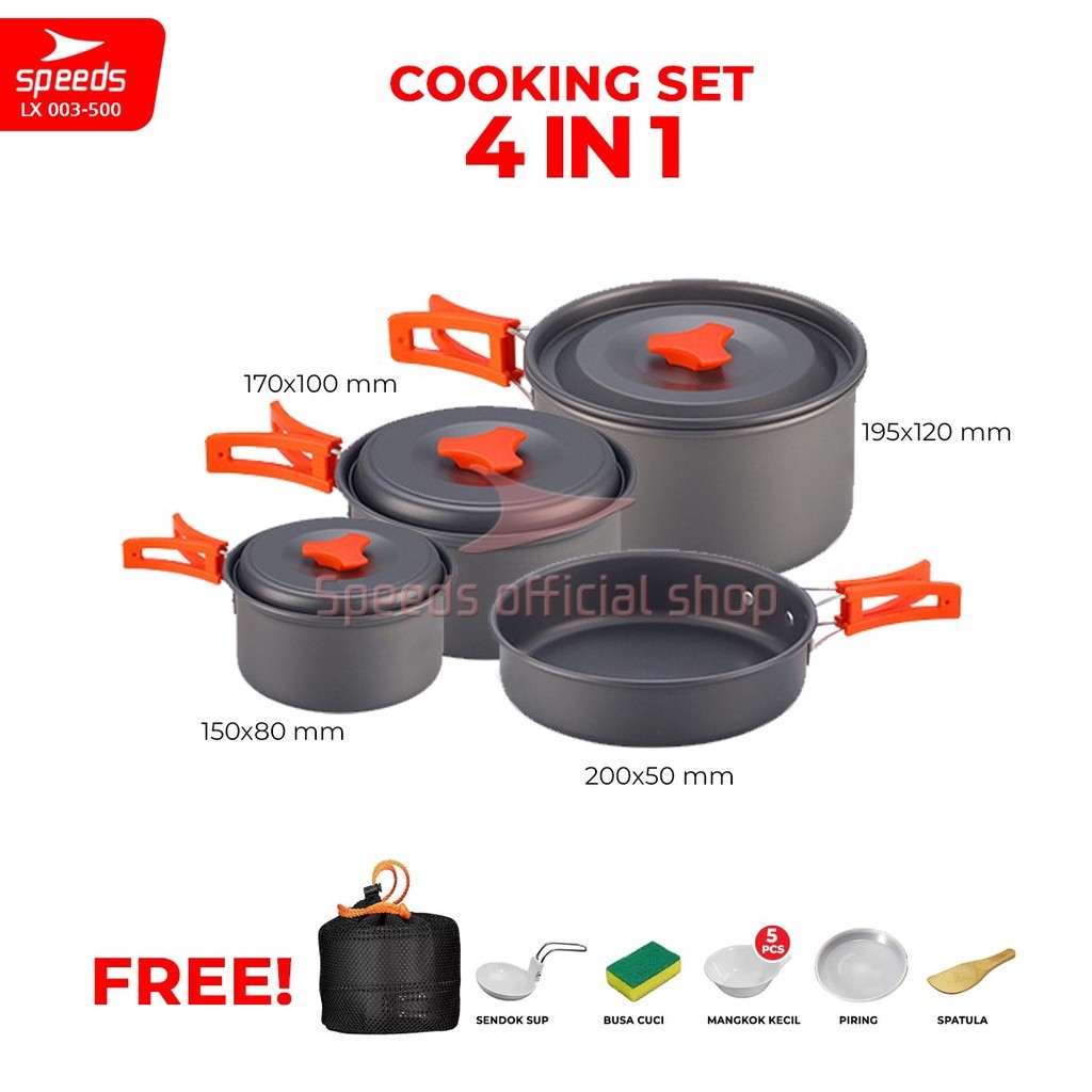 Jual SPEEDS Alat Masak Set Camping Mini Kemah Rekreasi Paket Cooking ...