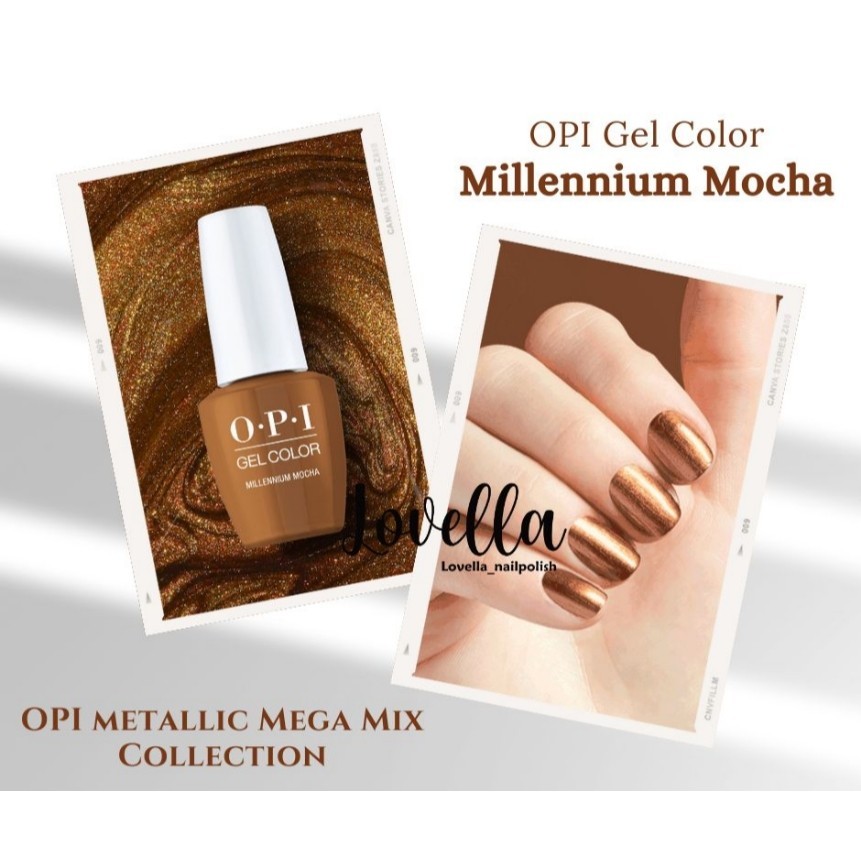 Jual OPI Gel Color Millennium Mocha - Metallic Mega Mix Collection ...
