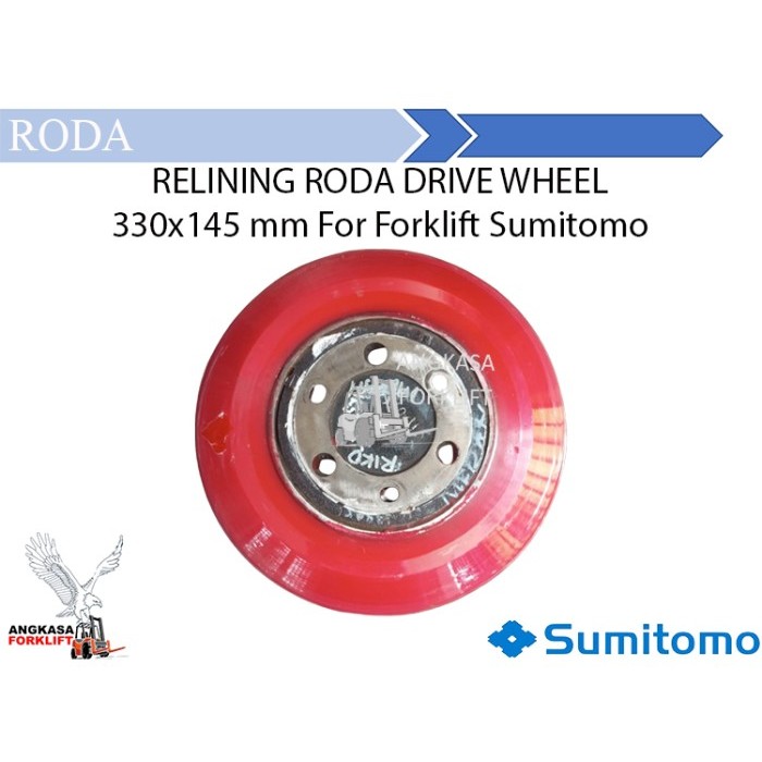 Jual Relining Roda Drive Wheel Size 330X145Mm For Forklift Sumitomo ...