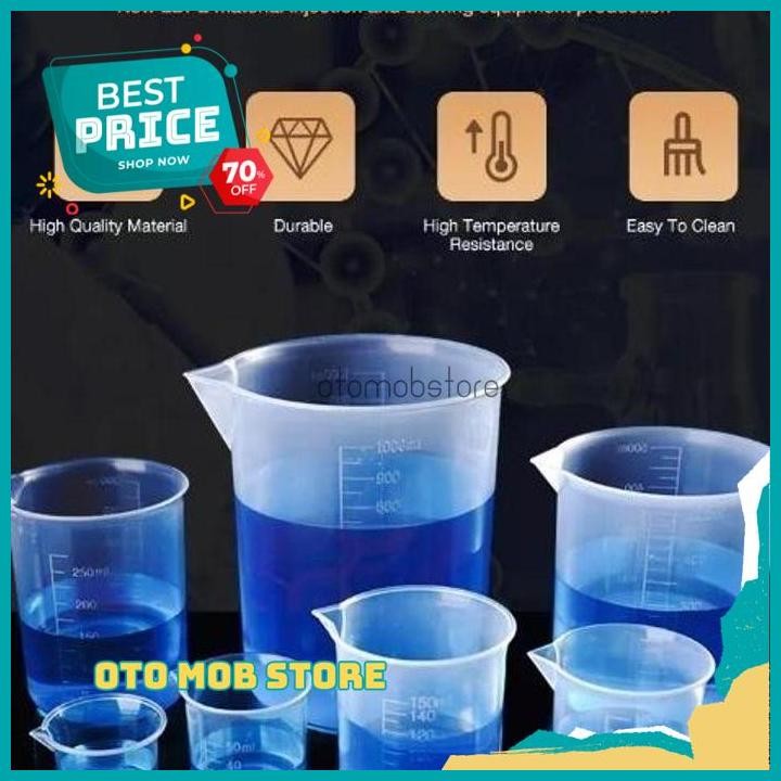 Jual TERJAMIN BEST BEAKER MEASURING CUP PLASTIK GELAS TAKAR LAB GELAS ...