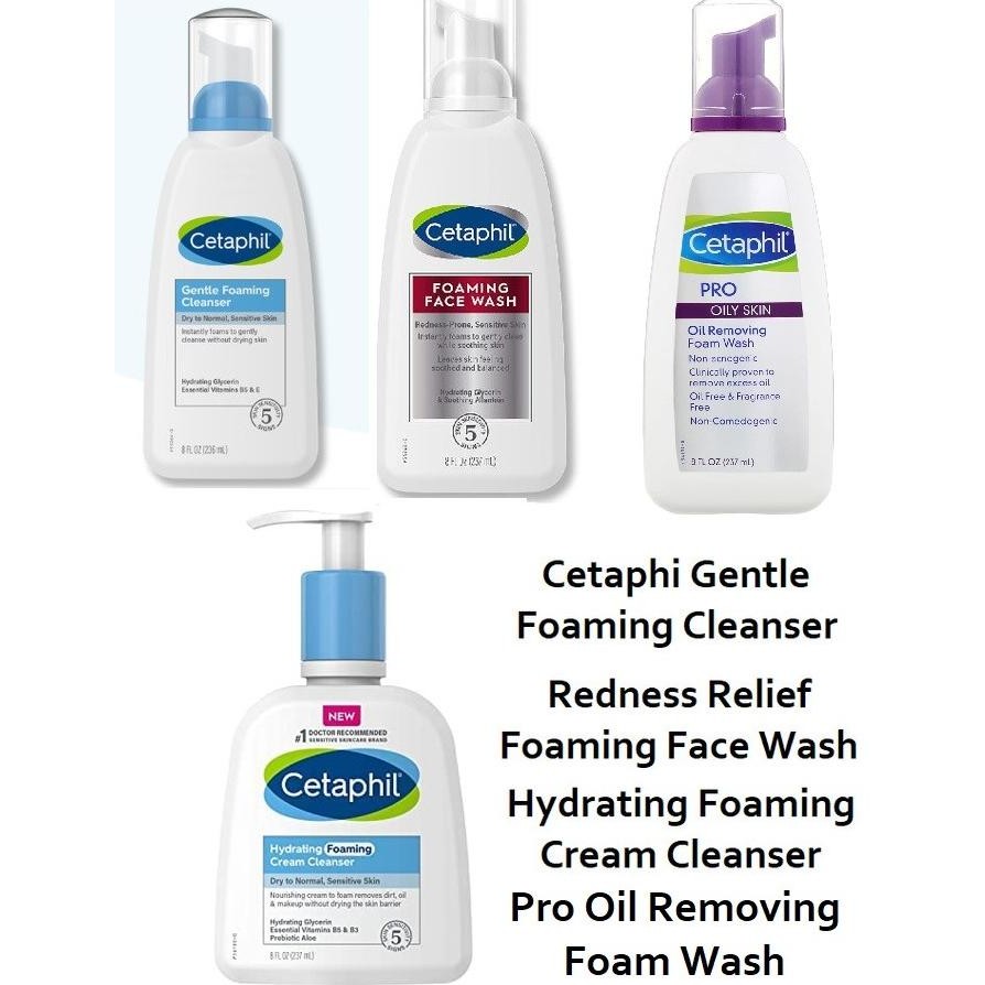 Jual Cetaphil Gentle Foaming Cleanser Cream Redness Relief Pro Oil ...