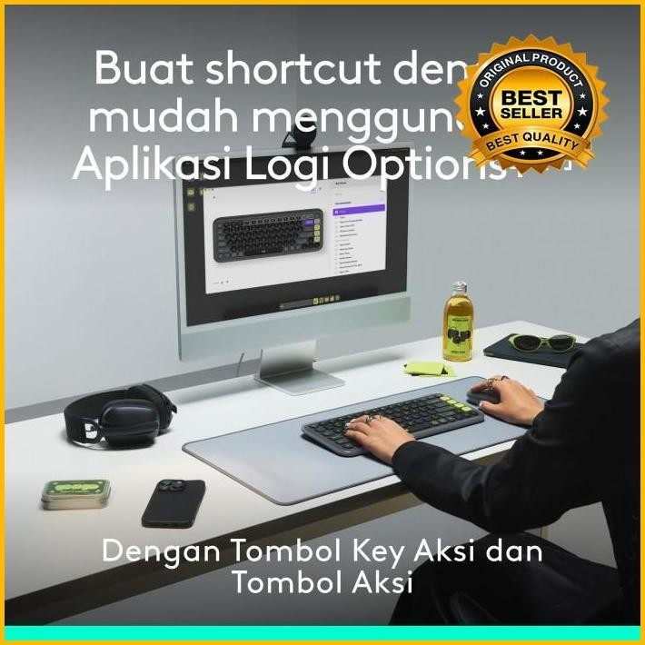 Jual Logitech Pop Icon Combo, Kombo Keyboard Dan Mouse Bluetooth ...