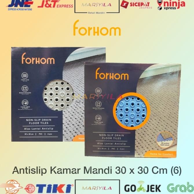 Jual Promo Forhom Karpet Kamar Mandi Pvc 30X30 Cm Isi 6 Pcs | Shopee Indonesia