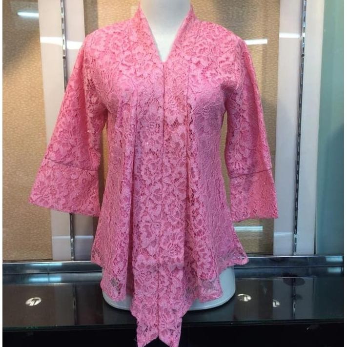 Jual eug kebaya brokat atasan kebaya modern kutu baru floy pilihan warna | Shopee Indonesia