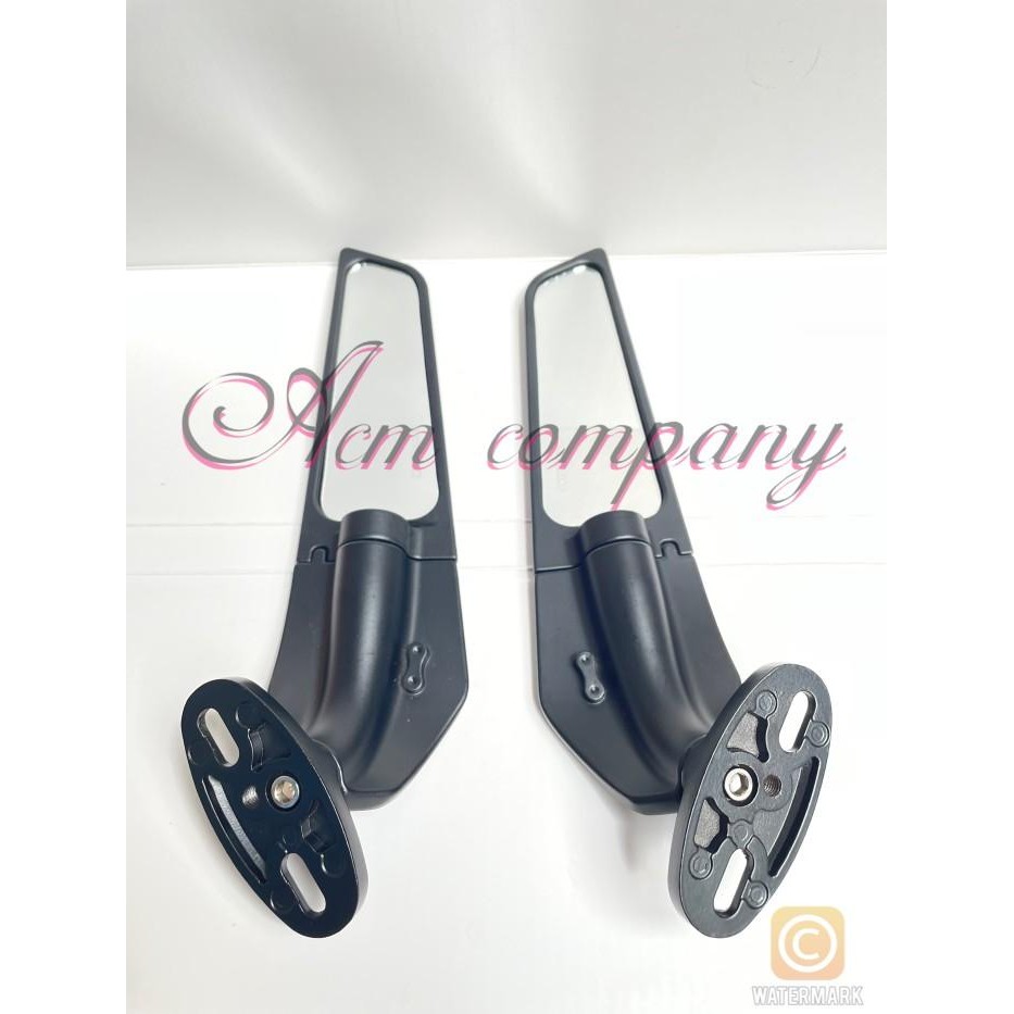 Jual MIRROR SPION WINGLET STEALTH BIG KACA BLACK MOTOR SPORT Original ...