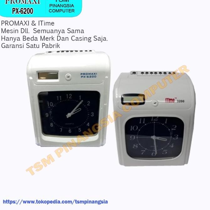 Jual Mesin Absen Ceklok - Absensi Manual - Absen Kartu Promaxi Px-6200 ...