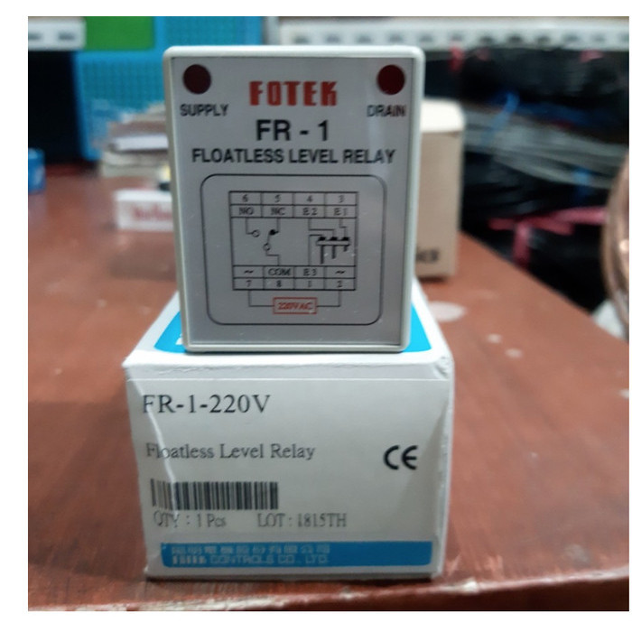Jual Premium Products Floatless Level Relay Fr-1 Fotek Fr1 Fr 1 220V ...