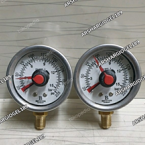 Jual Gak Pakai Lama Pressure Gauge Maxi Pointer 4Inch Racket G1/2 Npt ...