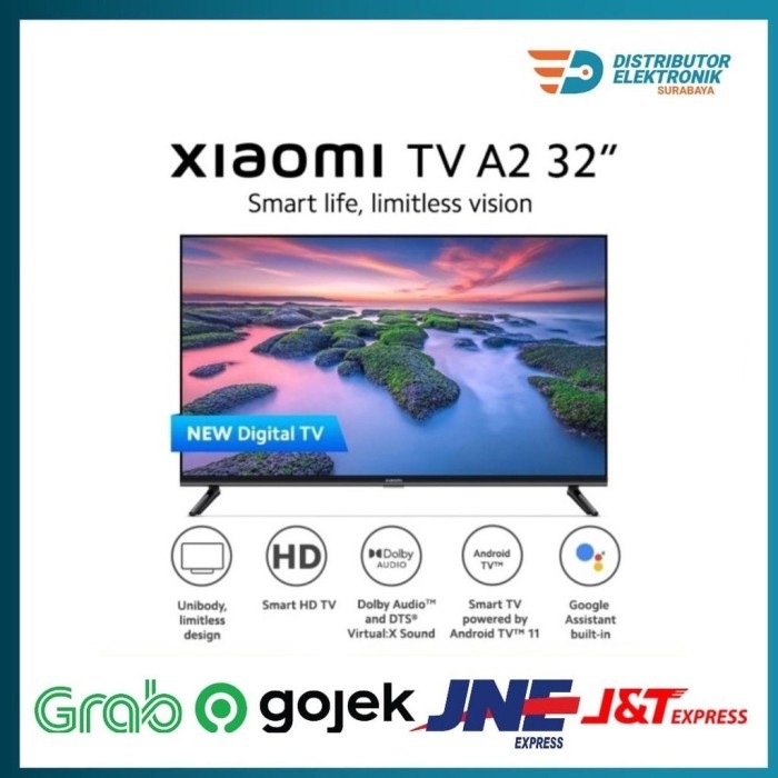 Jual Xiaomi Tv A2 32" Smart Hd Android Digital Tv 32A2 | Shopee Indonesia