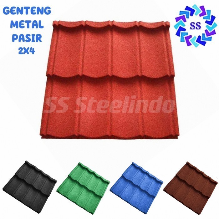 Jual Atap Baja Ringan Genteng Metal Pasir 2X4 Hitam Merah Hijau Biru ...